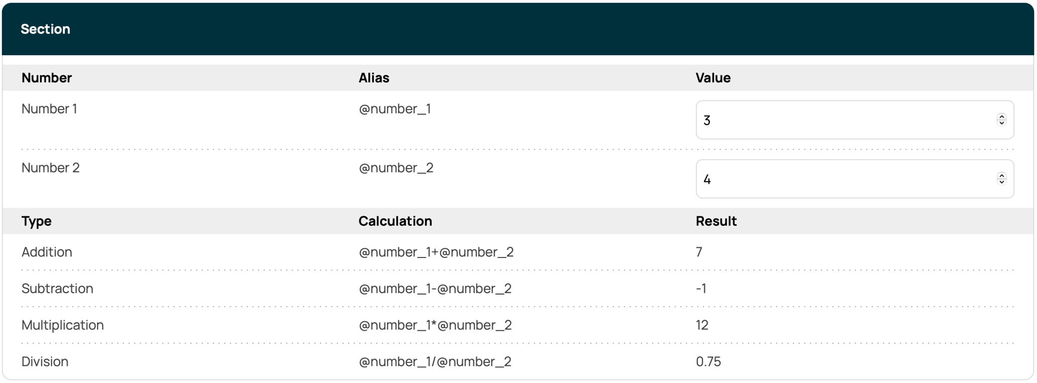 How does the Calculation element work?