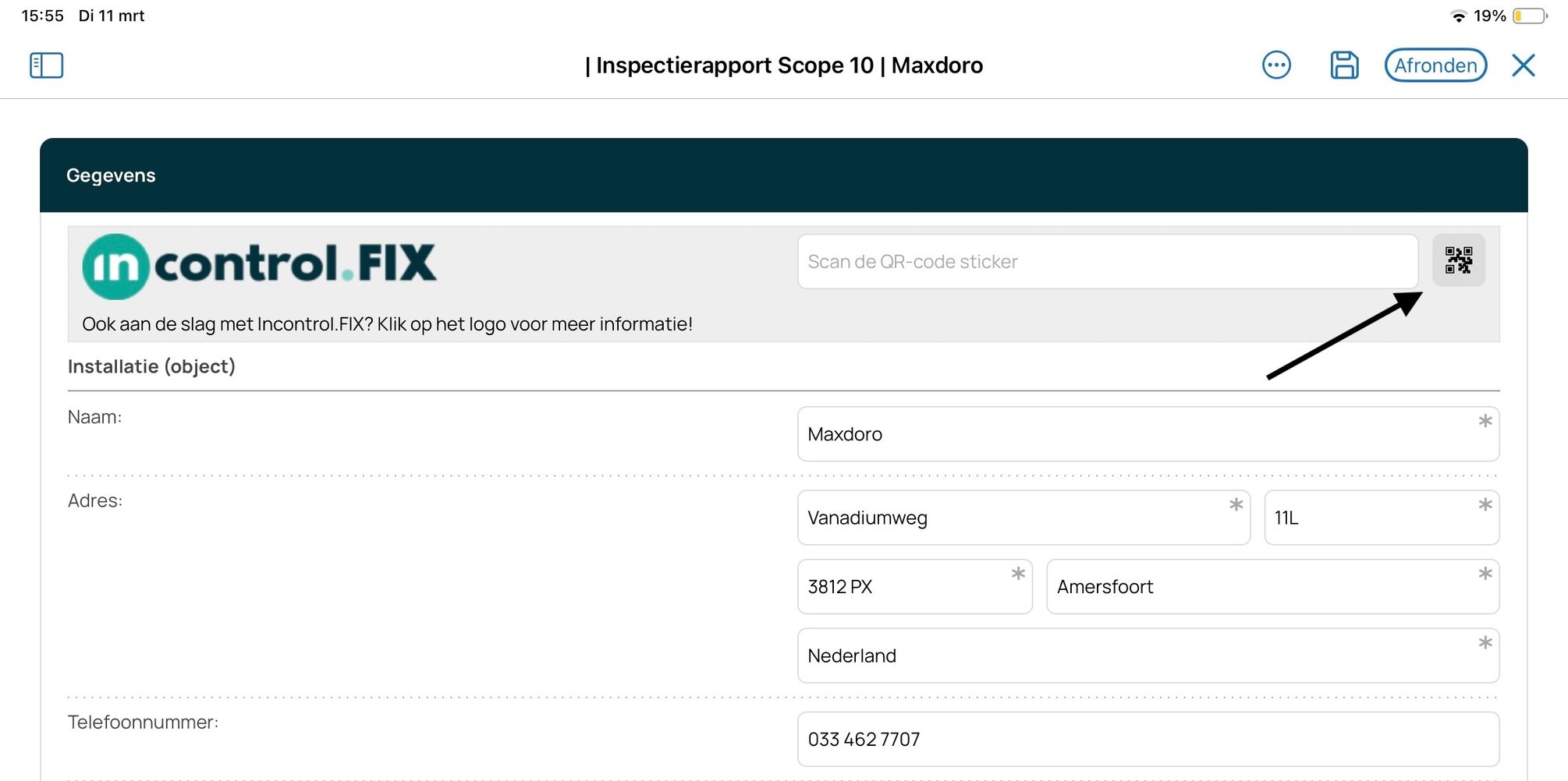 Using QR Codes in Incontrol.FIX